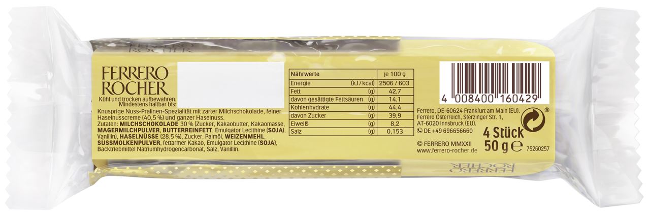Ferrero Rocher T4 - 50g