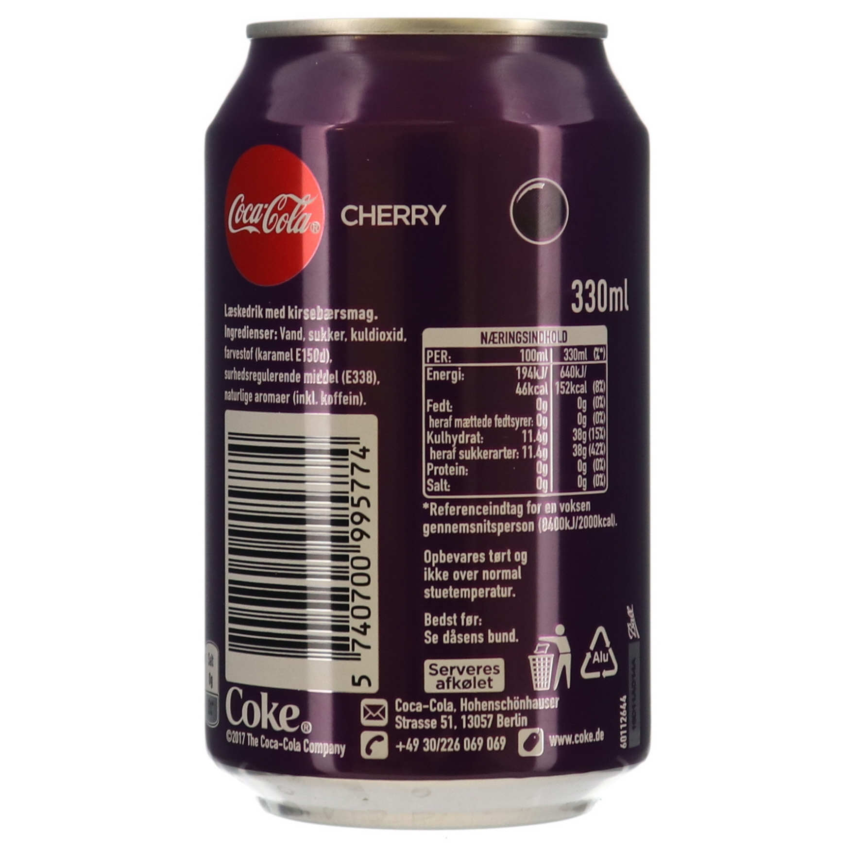 Coca Cola Cherry 24x330ml Can CCEP