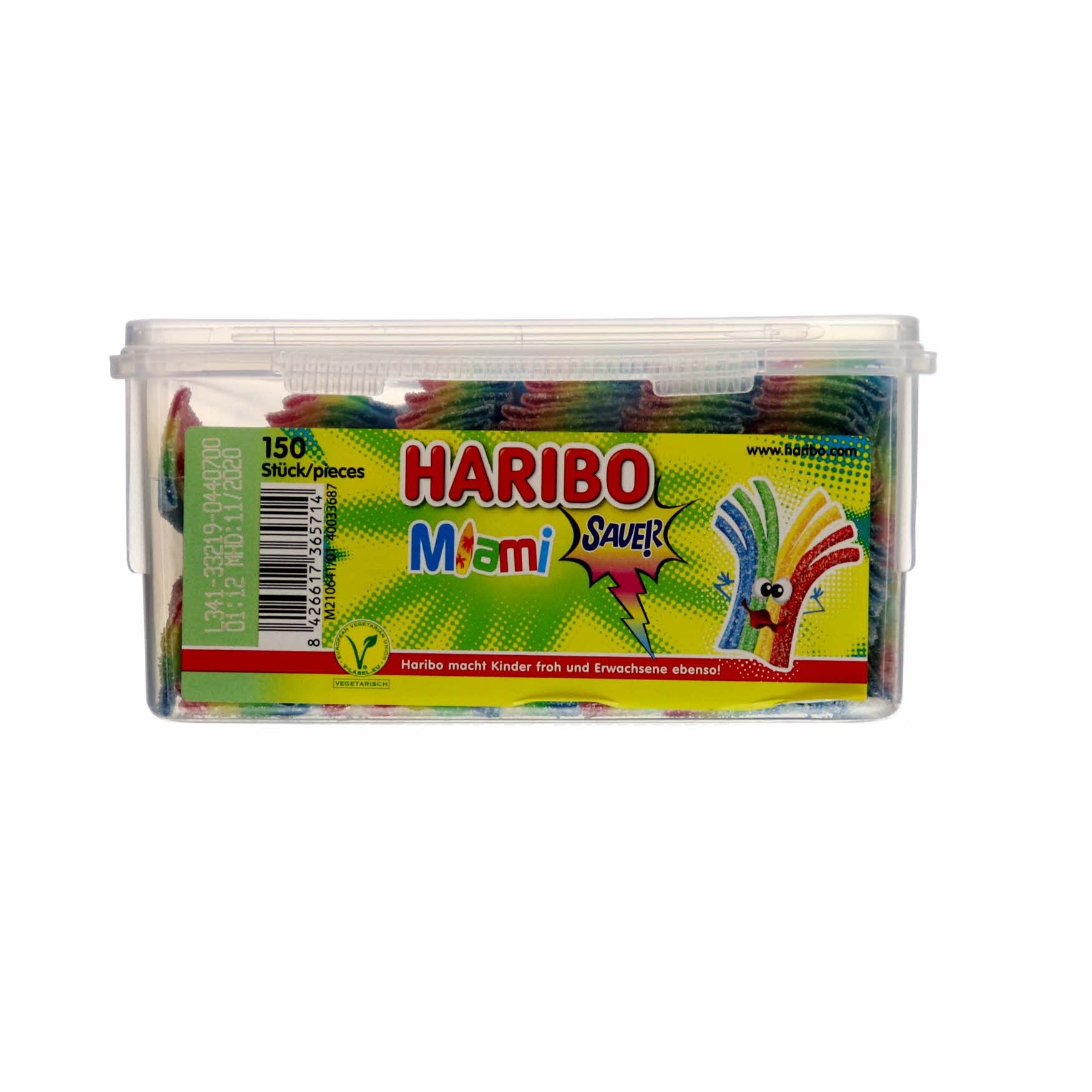 Haribo Miami Sauer 150 pcs. 1,125kg - vegan