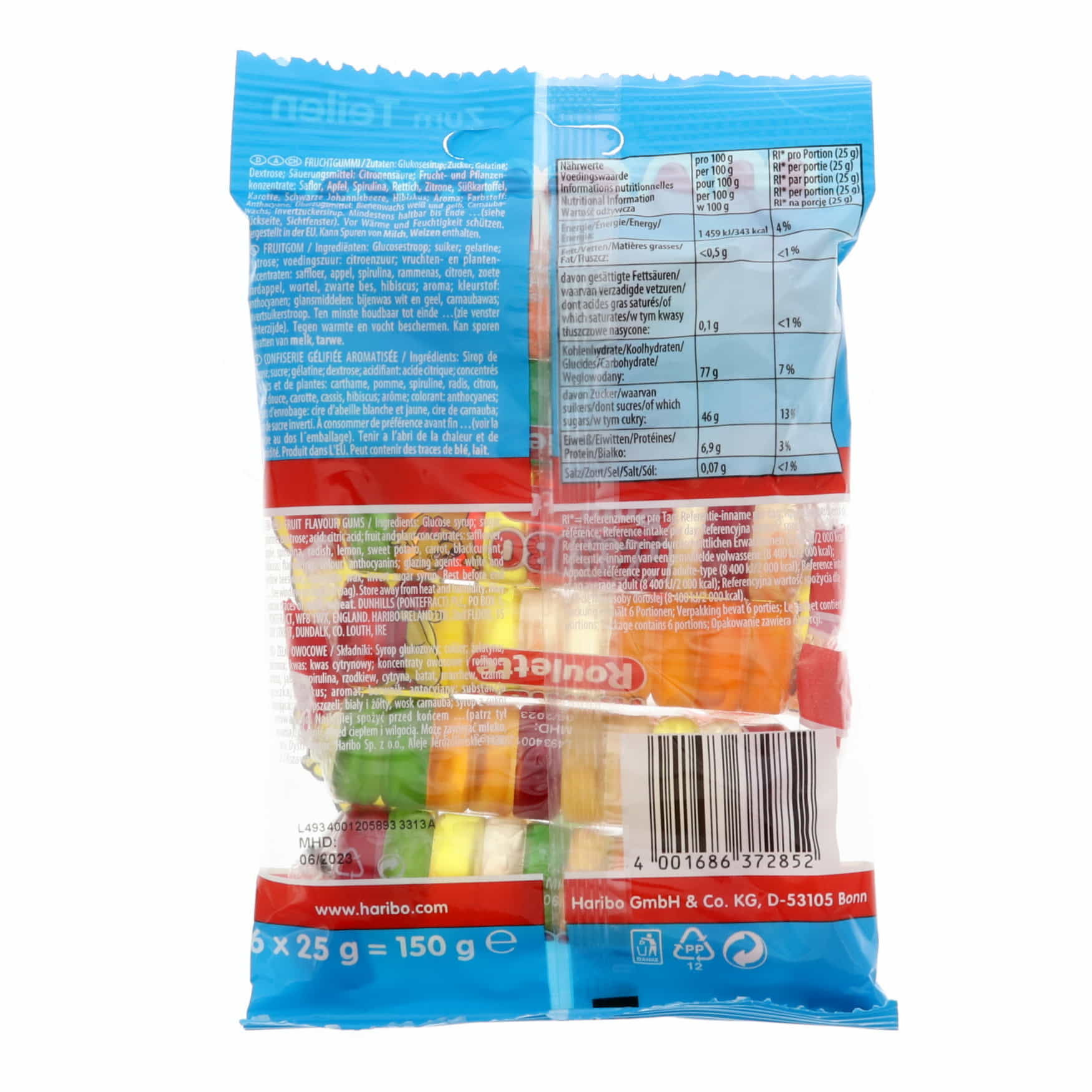 Haribo Roulette 6-pack 150g
