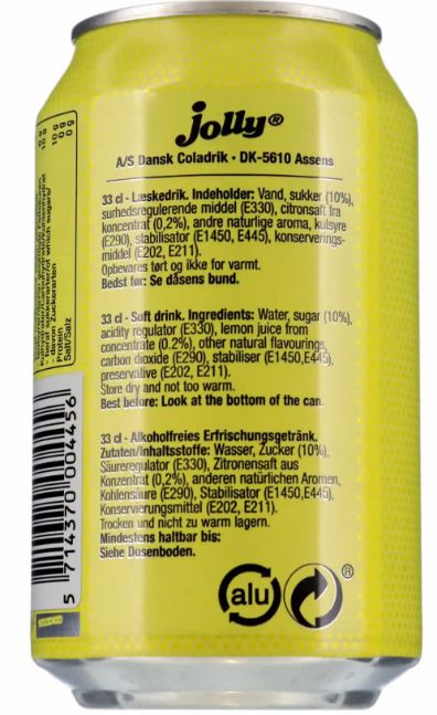 Jolly Lemon 18x330ml Can