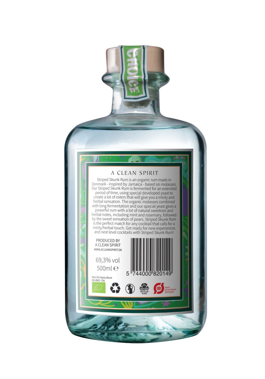 Striped Skunk Rum Organic 69,3% - 0,5l Bio DE-ÖKO-034