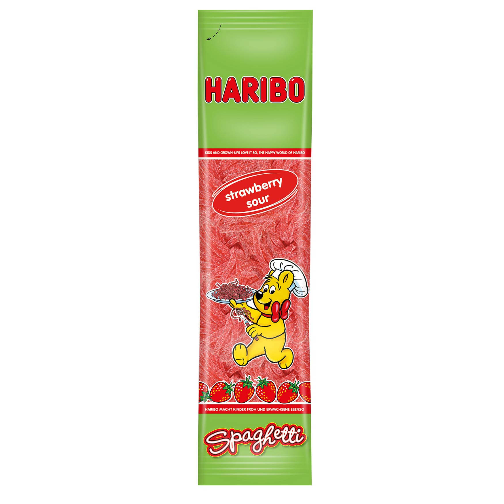 Haribo Spaghetti Strawberry FIZZ 200g - vegan